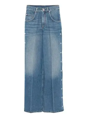 Stella McCartney Snap Stud Embellished Jeans - Vintage Blue Denim