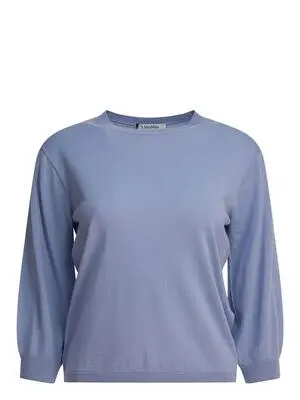 Max Mara Wool And Cashmere Crew-neck Sweater - Light Blue