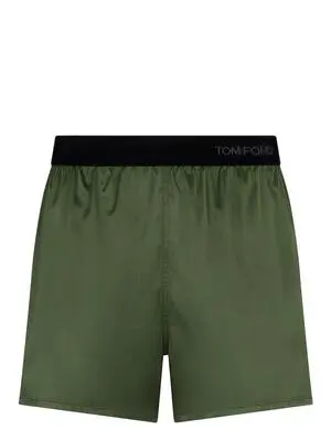 TOM FORD Silk Pajama Shorts - Green