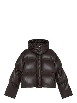 Stella McCartney Cropped Puffer Jacket - Dark Chocolate