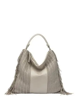 GIANCARLO NEVOLA Leather Shoulder Bag - Beige