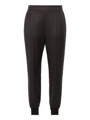 Stella McCartney Wool Tapered Trousers - Dark Chocolate