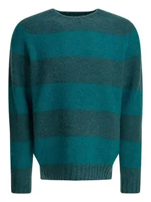 BEAMS Striped Knitwear - Blue