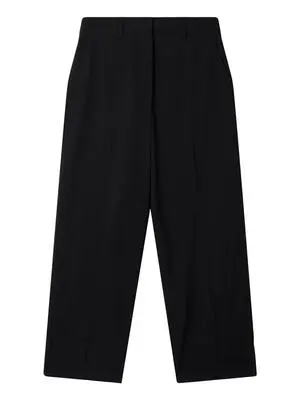 Stella McCartney Wide Leg Wool Trousers - Black
