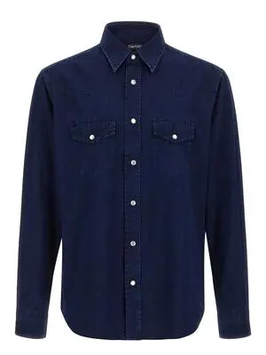 TOM FORD Western' Shirt - Blue