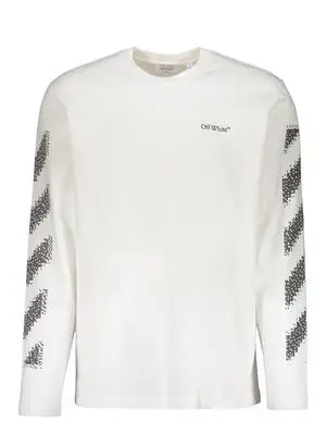 Off White Long Sleeve T Shirt - White