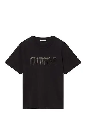 Stella McCartney Embroidered Logo T-shirt - Black