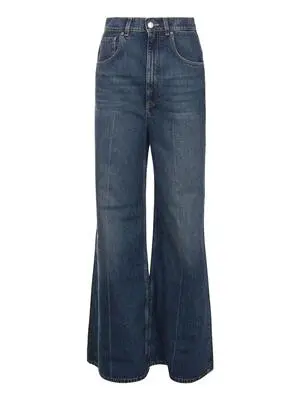 Stella McCartney Wide Leg High-waisted Jeans - Dark Blue