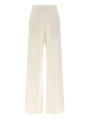 Max Mara Pure Cashmere Knit Pants - White