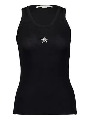 Stella McCartney Crystal Star Tank Top - Black