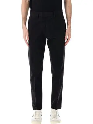TOM FORD Brushed Cotton Drill Chino Trousers - Black