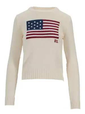 Ralph Lauren Flag Pullover - Cream