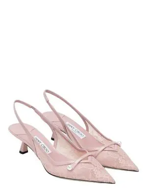 JIMMY CHOO Amita 45 Slingback Pumps - Pink