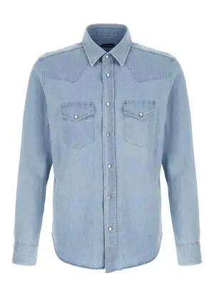 TOM FORD Western' Shirt - Light Blue