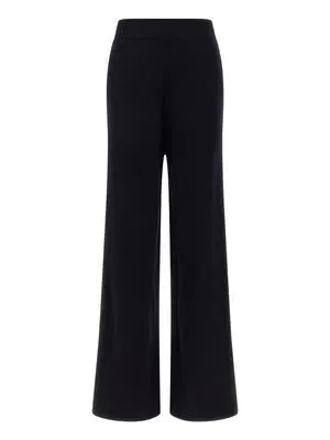 Max Mara Cashmere Knit Wide Leg Pants - Blue