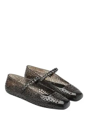 JIMMY CHOO Jelly Ballet Flats With Crystals - Black