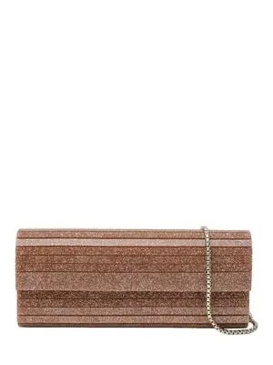 JIMMY CHOO Sweetie Clutch In Glitter Acrylic Fabric Pink