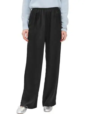Donni. The Silk Simple Pants - Jet