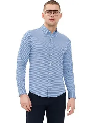 RHONE Commuter Slim Fit Shirt - Navy Gingham