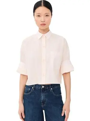 TWP Next Ex Button Down - Sheer Pink