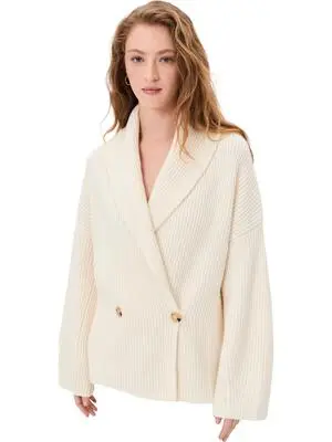 Vince Draped Sweater Coat - Off White