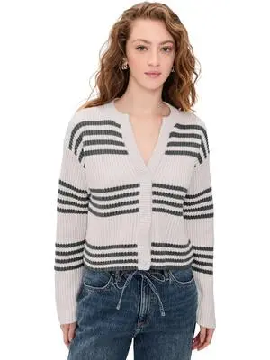 Splendid Alexandra Stripe Cardigan - Mnstone/sft Vob