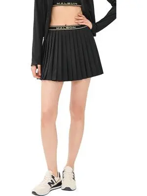 MALBON Laurell Pleated Skirt - Black