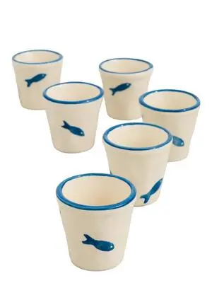 ZAFFERANO Stencil Espresso Shot Cups - Fish
