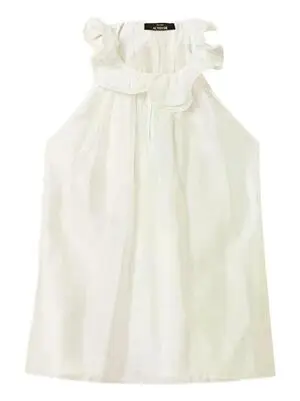TWINSET Ruffled Voile Top - White