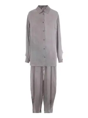 Andamane Buttoned Shirt And Trousers Set - Grey