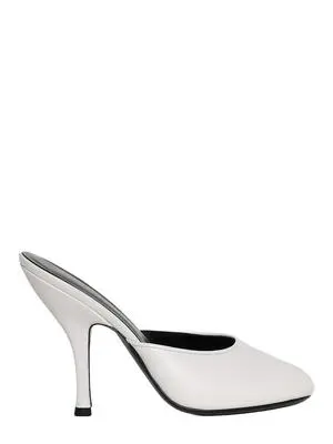 JUDE Date Leather Mule - White