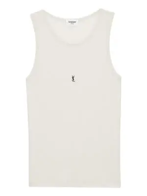 Saint Laurent Cassandre Tank Top - White