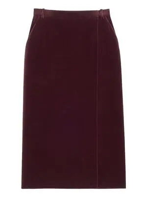 Saint Laurent Pencil Skirt - Red