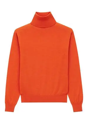 Saint Laurent Turtleneck Sweater - Orange
