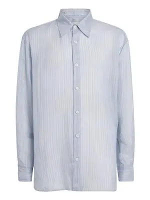 Dries Van Noten Cotton Stripe Shirt - Blue