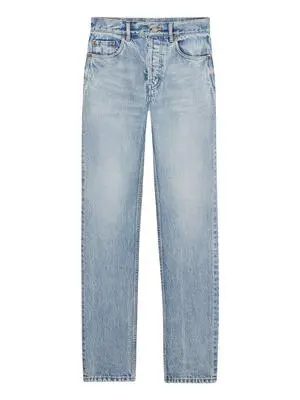 Saint Laurent Straight High-rise Jeans - Purple