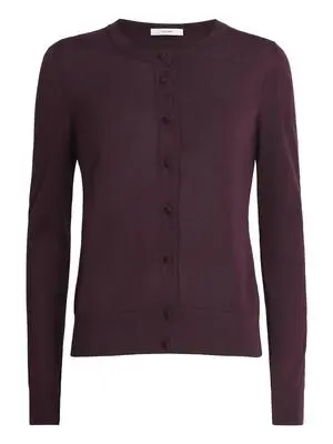 Adam Lippes Cashmere-silk Worth Cardigan - Burgundy