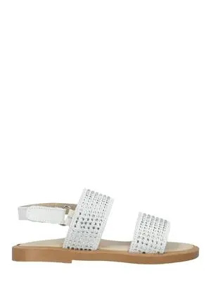 BABYWALKER Suede Crystal-embellished Sandals - White