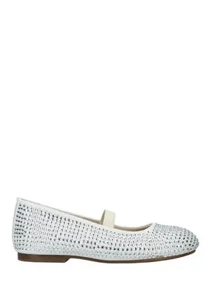 BABYWALKER Leather Embellished Mary Janes - White