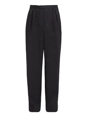 Dries Van Noten Floral Jacquard Trousers - Black