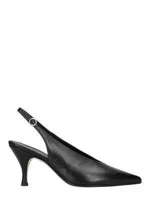 AeydĒ Leather Carla Slingback Pumps 75 - Black