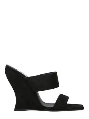 Alaïa Suede Wedge Mules 110 - Black
