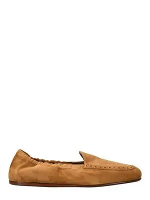 Church's Suede Gathered Moccasin Loafers - Beige