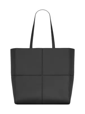 Saint Laurent Leather Tote Bag - Grey