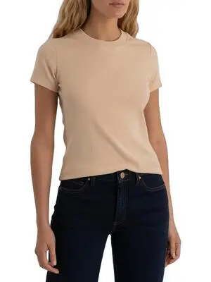 Kut From The Kloth Langley Rib Jersey T-shirt - Sand
