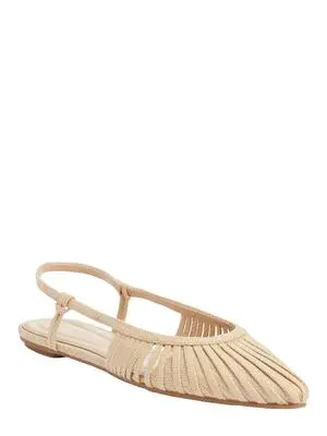 OPEN EDIT Kaira Woven Slingback Flat Natural