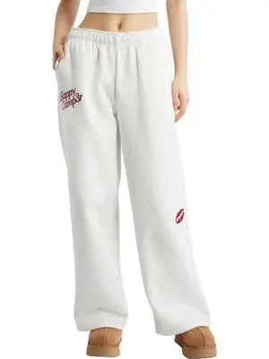 HAPPY CAMP3R Wide Leg Sweatpants - Heather Gray