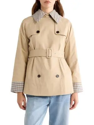 Rails Lucien Belted Crop Trench Coat - Sand