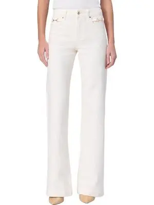 Paige Leenah Pocket Bit Straight Leg Jeans - Tonal Ecru