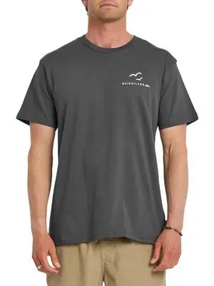 Quiksilver Happy Trails Cotton Graphic T-shirt - Iron Gate